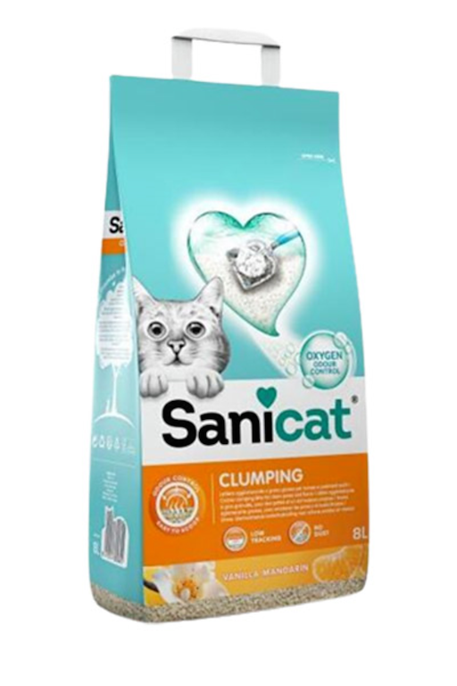 Sanicat Clumping Vanila-Mandarina 8L