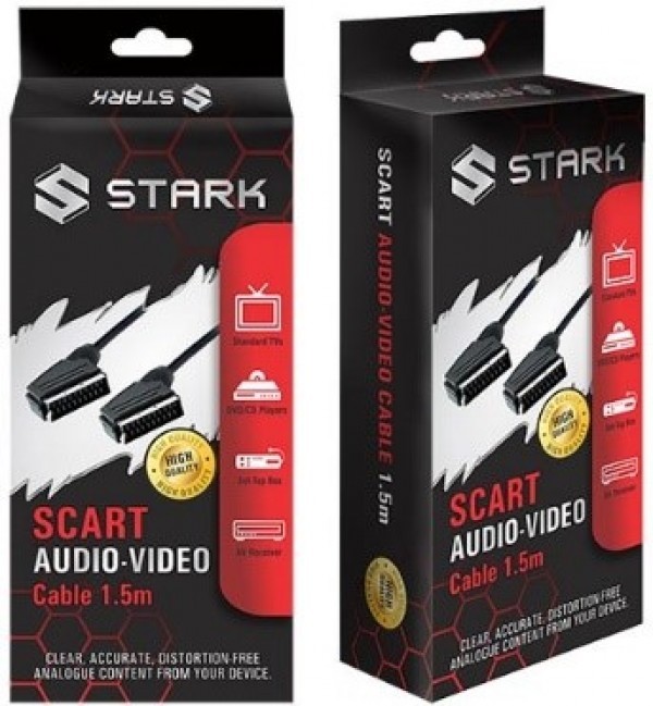 STARK kabl audio 3.5mm stereo na 2X3.5mm stereo 1.5m