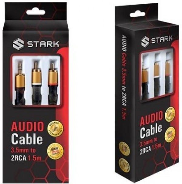 STARK kabl audio3.5mm na 2RCA M-M(High sound quality)1.5m