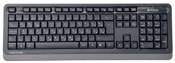 A4Tech A4-FK10 GREY Fstyler sleek Multimedia comfort tastatura, FN funkcije, vodootp. YU-LAYOUT, USB