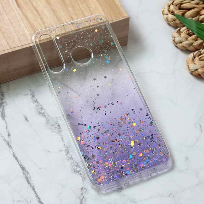 Maska silikon Glitter za Huawei P30 Lite ljubicasta