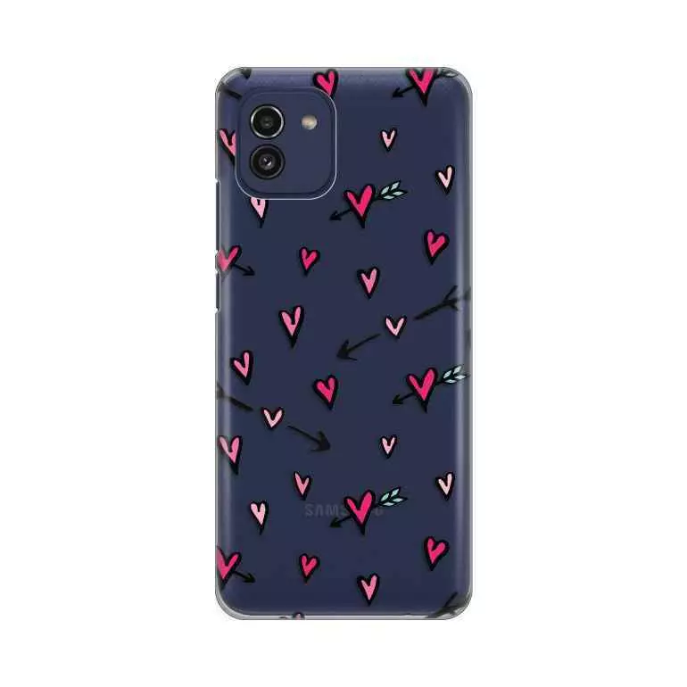 Maska silikon Print za Samsung A03 Hearts Pattern