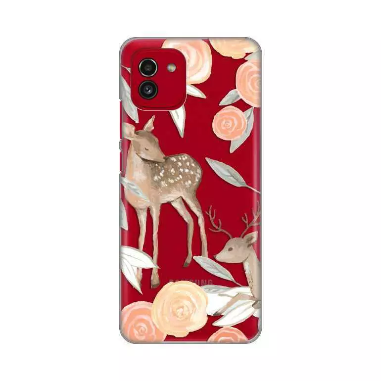 Maska silikon Print za Samsung A03 Flower Deer