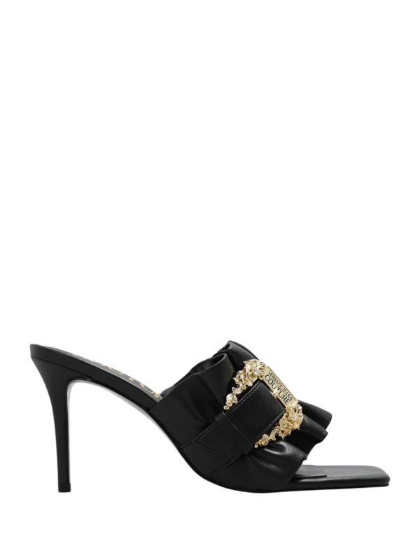 Versace Jeans Couture - Crne papuče na štiklu