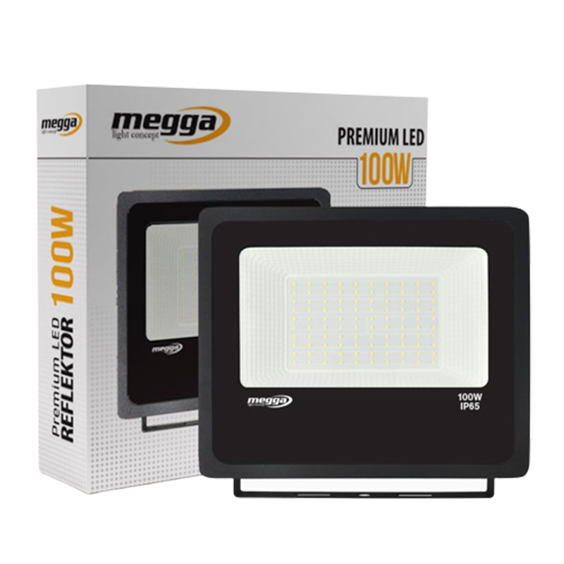 MEGGA, LED REFLEKTOR 100W 6500K BK, 001752