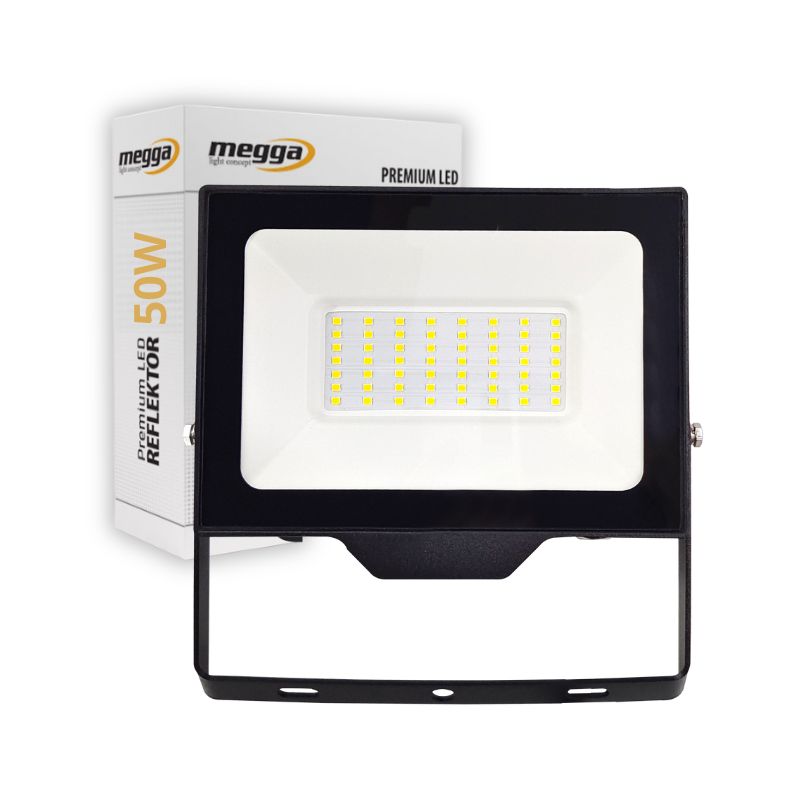 MEGGA, LED REFLEKTOR 50W 6500K BK, 001751