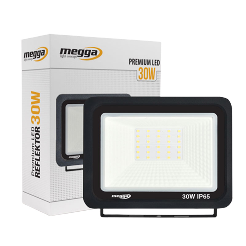 MEGGA, LED REFLEKTOR 30W 6500K BK, 001750