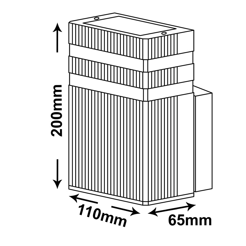 MEGGA, ANNA SPOLJNA L. 1R GU10 BK, 000134