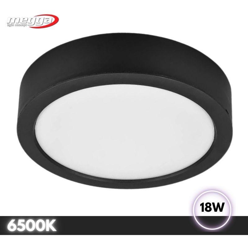 MEGGA, MASTER LED PANEL KRUG 18W 6500K NADGRADNI BK, 012978