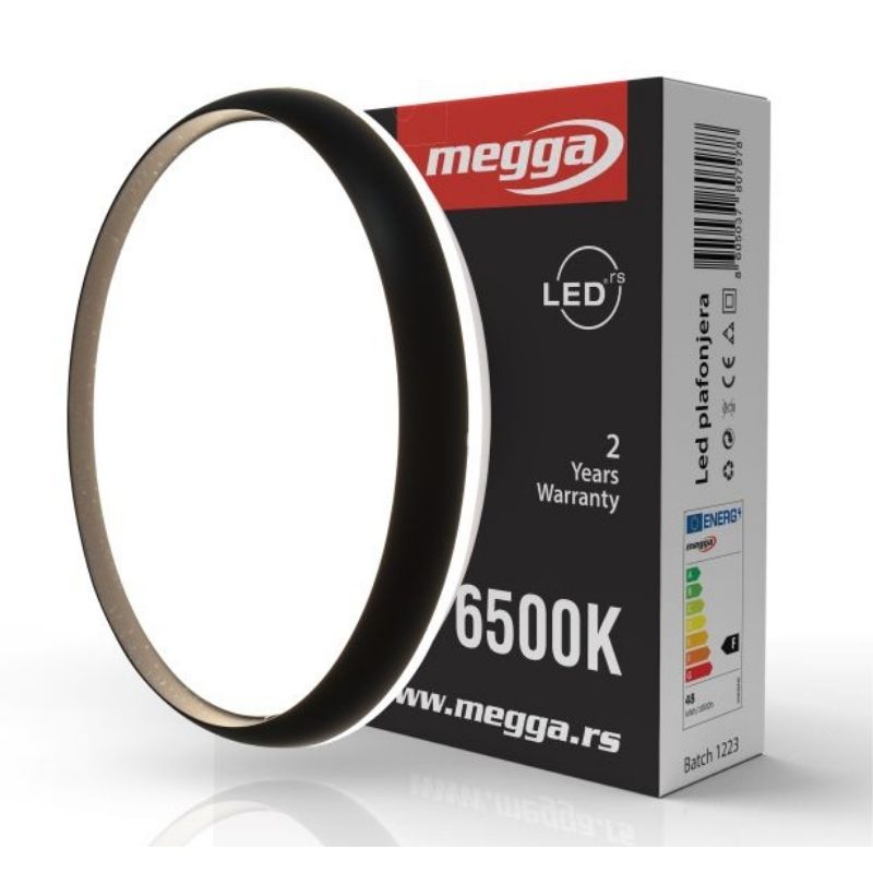 MEGGA, LUCE-S LED PLAFONJERA KRUG 220V BK WH 24W 6500K WH, 012969