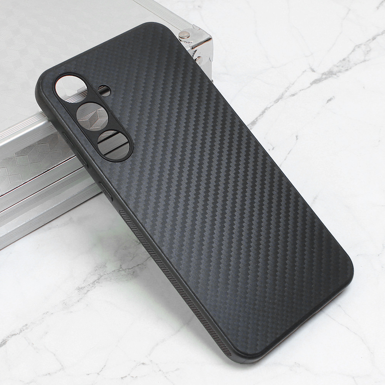 TORBICA CARBON FIBER ZA SAMSUNG A556B GALAXY A55 5G CRNA