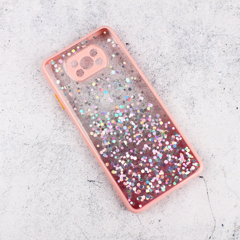 TORBICA FRAME GLITTER ZA XIAOMI POCO X3/X3 NFC ROZE