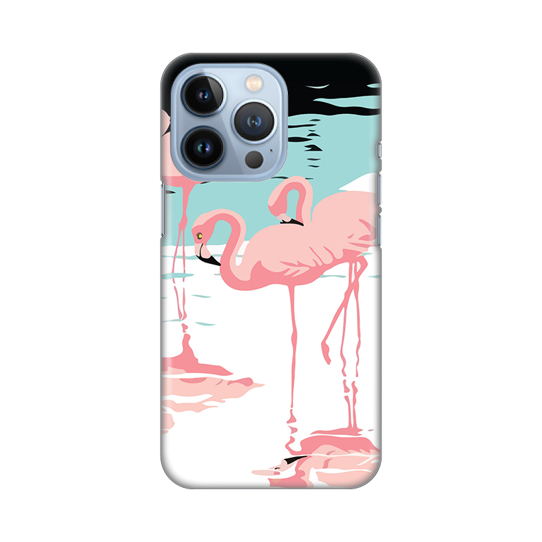 TORBICA SILIKONSKA PRINT ZA IPHONE 13 PRO 6.1 PINK FLAMINGOS