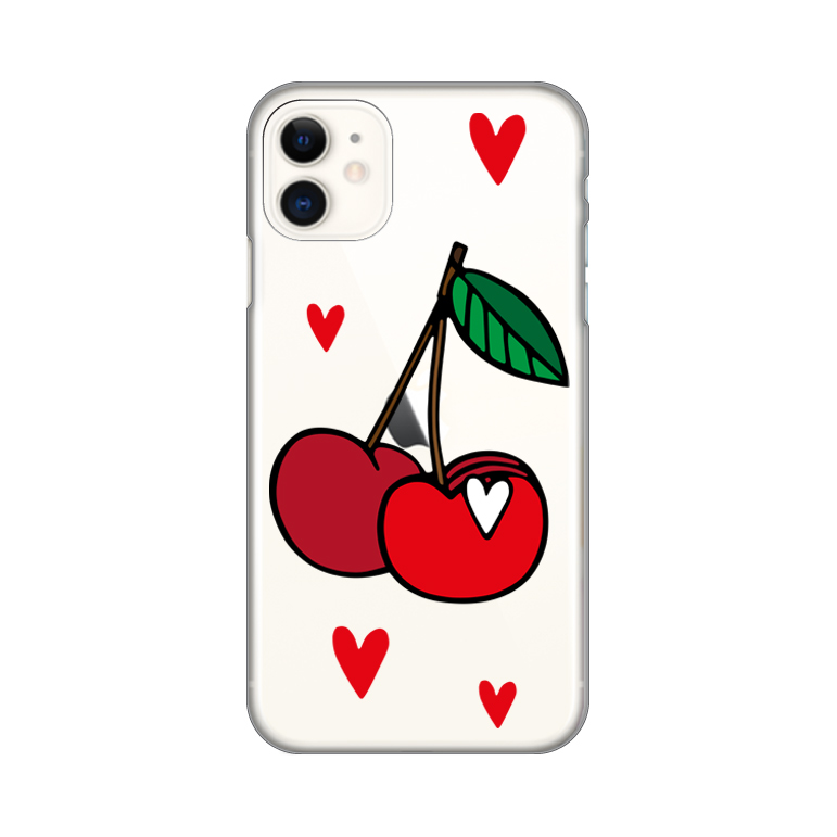 TORBICA SILIKONSKA PRINT ZA IPHONE 11 6.1 CHERRY