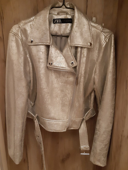 Zara srebrna ženska jakna