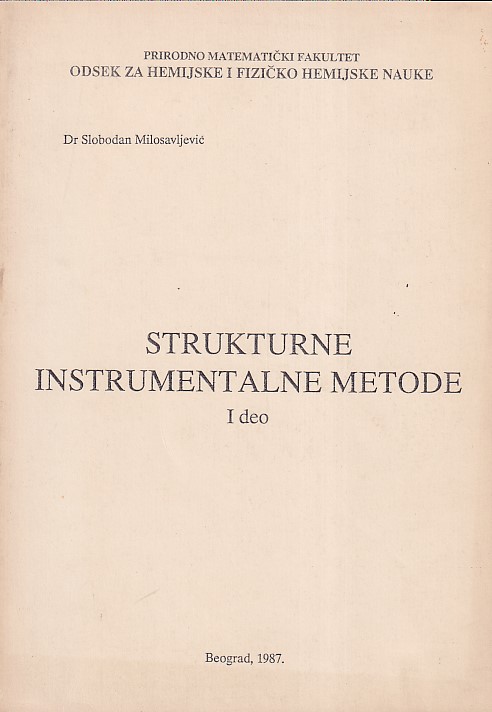 STRUKTURNE INSTRUMENTALNE METODE (I deo)