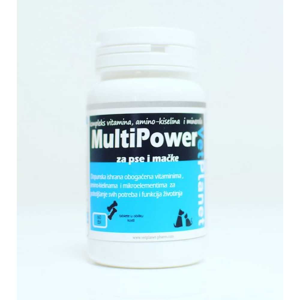 VetPlanet MultiPower - vitamini i minerali za pse i mačke - 70 tableta