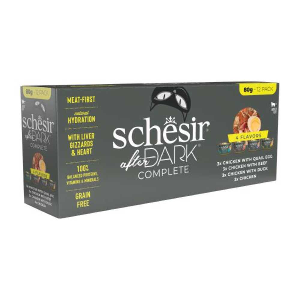 Schesir After Dark Multipack Mix konzerva za mačke 12x80g