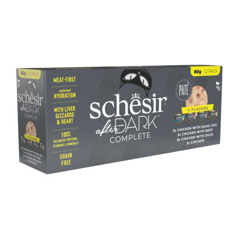 Schesir After Dark Multipack Mix konzerva za mačke u pašteti 12x80g