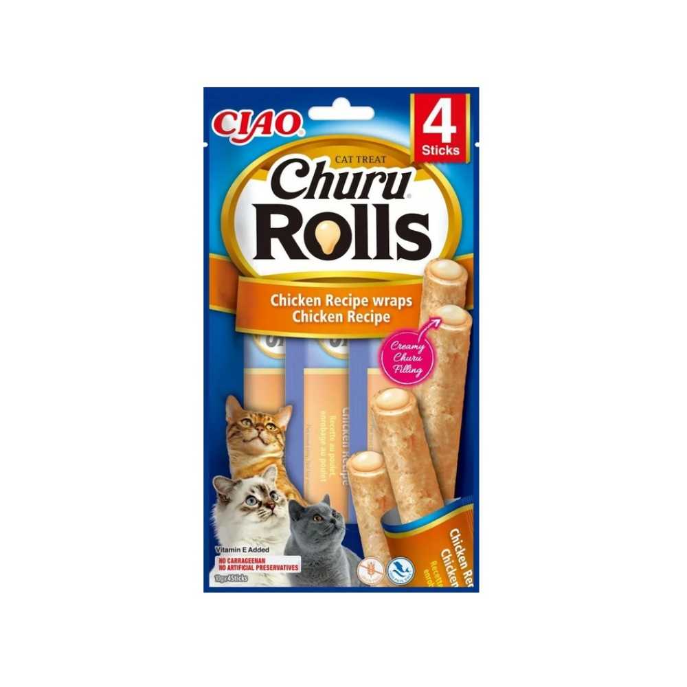 INABA Churu Rolls za mačke - Piletina 4x10g