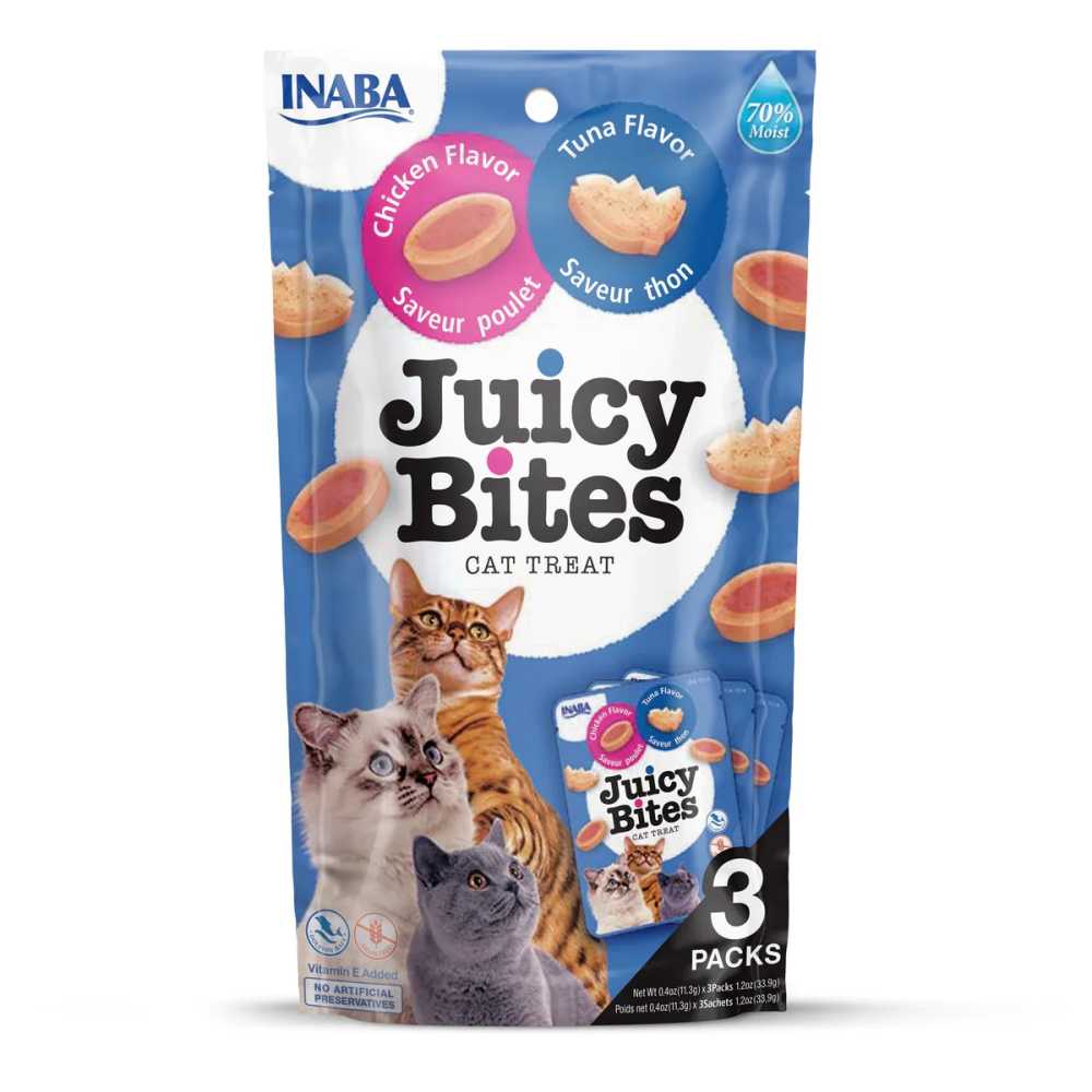 INABA Juicy Bites za mačke - Tuna i piletina 3x11g