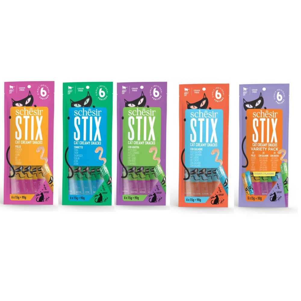 Schesir Stix Kremasta poslastica za mačke - Tuna 6x15g