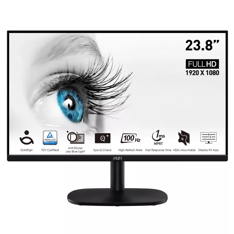 Monitor MSI 23.8″, MSI PRO MP245V, FHD, VA, 100Hz, 1ms MPRT, HDMI / VGA