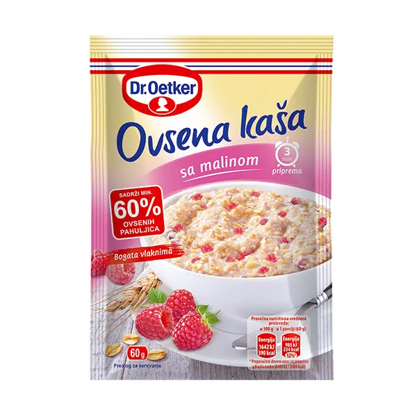 DR.OETKER Ovsena kaša Malina 60g