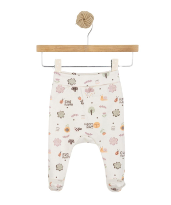 My Baby pantalonice za devojčice sa stopicama 3-6 meseci Happy Day Beige