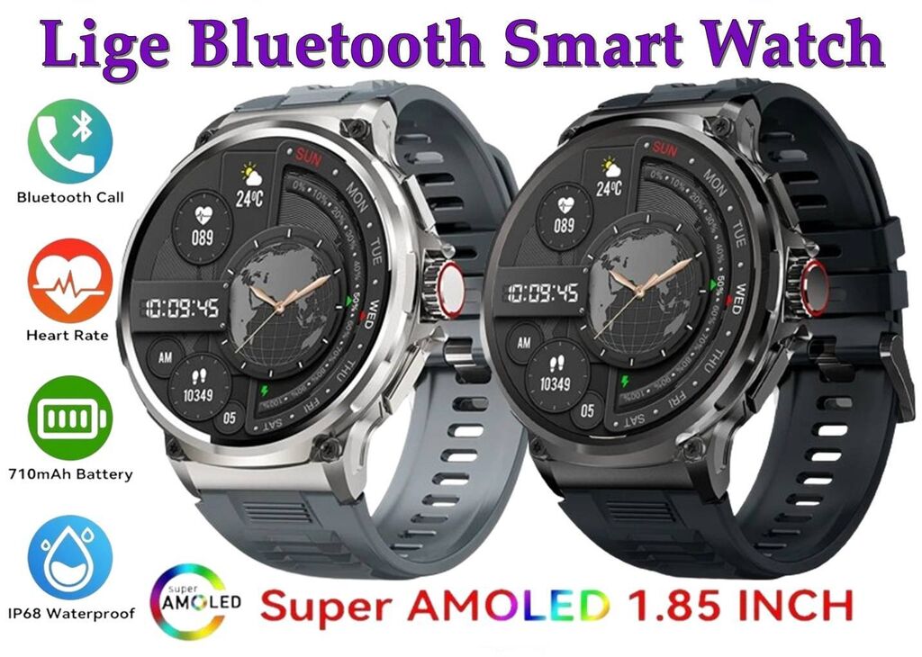 V69 Bluetooth Smart Watch - Bluetooth Pozivi Boja sata Siva Ekstra