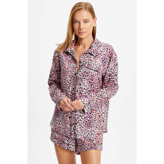 Rebeca Leopard Pajamas Shirt