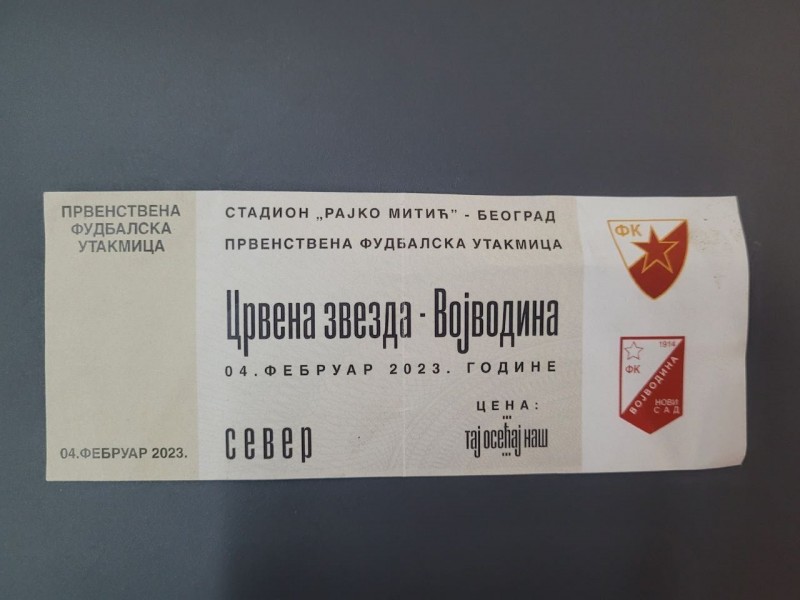Fk Crvena Zvezda - Fk Vojvodina 04.02.2023.