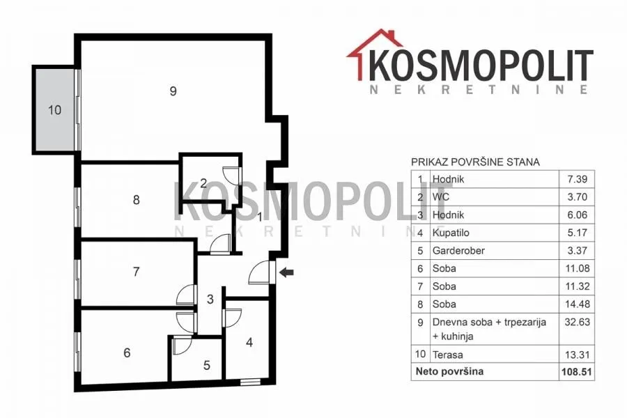 Prodaja, četvorosoban stan, 108m2, Centar, Pančevo