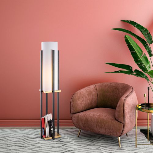 7129 - Black, Gold Black Gold Floor Lamp