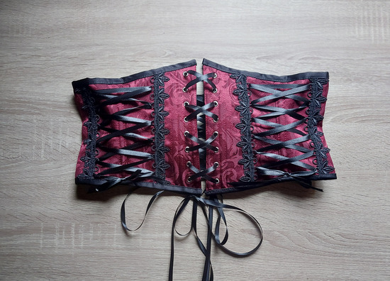 Bordo crni Gothic korset