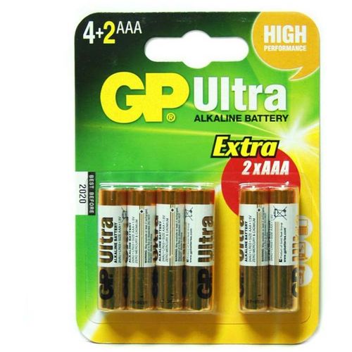 Baterija GP ultra alkalna LR03 AAA 4+2