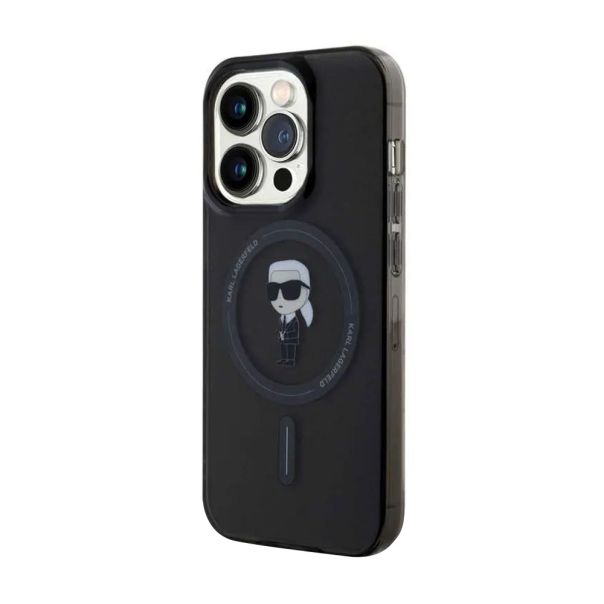 Maska Karl Lagerfeld Iml MagSafe Case Ikonik KLHMP15XHFCKNOK za iPhone 15 Pro Max, crna