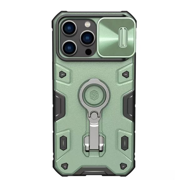 NILLKIN Maska Cam Shield Armor Pro Magnetic za iPhone 14 Pro Max, zelena