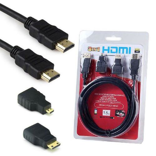 HDMI kabl 1.5m sa mikro mini hdmi adapterima