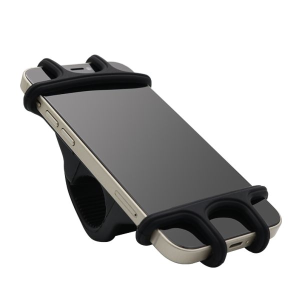 Držač za mobilni telefon za bicikl/motor/kolica Soft grip, crna