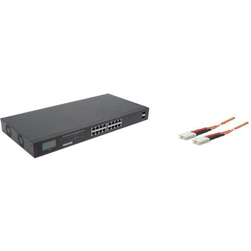 Intellinet Switch 16-Port 2SFP PoE 370W + 470032