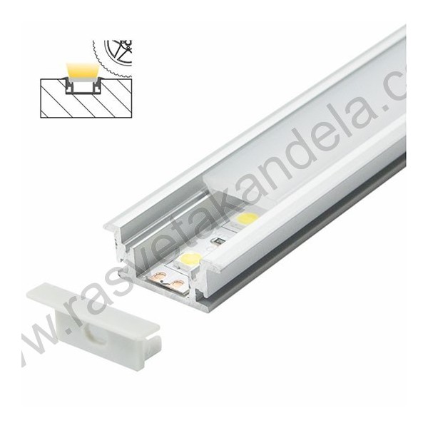 Aluminijumski podni ugradni profil za LED trake MA632 21.3x11x2000mm