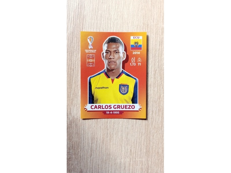 World cup Qatar 2022 Panini broj ECU 12