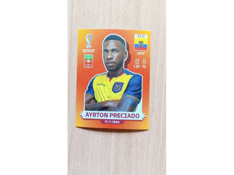 World cup Qatar 2022 Panini broj ECU 18