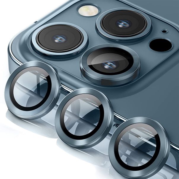 Zaštita za kameru Ring za iPhone 15 Pro Max, plava