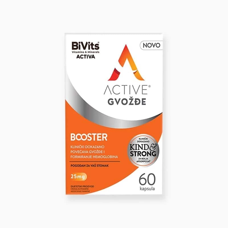 BIVITS ACTIVA GVOŽĐE BOOSTER 60 KAPSULA