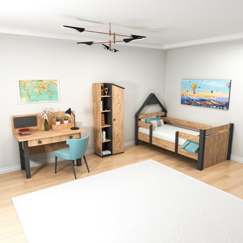 Valerin Group 2 Atlantic Pine Anthracite Young Room Set