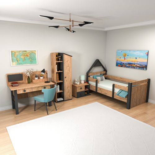 Valerin Group 3 Atlantic Pine Anthracite Young Room Set