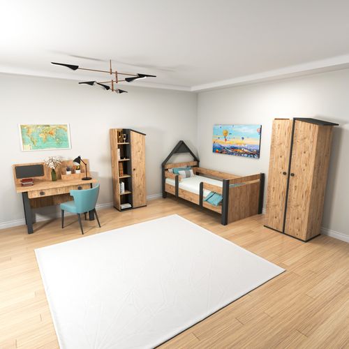 Valerin Group 4 Atlantic Pine Anthracite Young Room Set