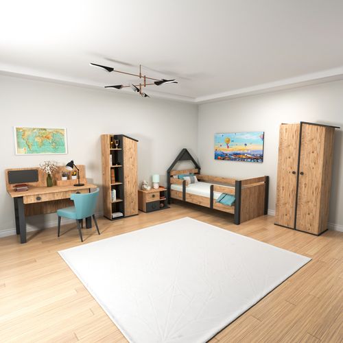 Valerin Group 7 Atlantic Pine Anthracite Young Room Set